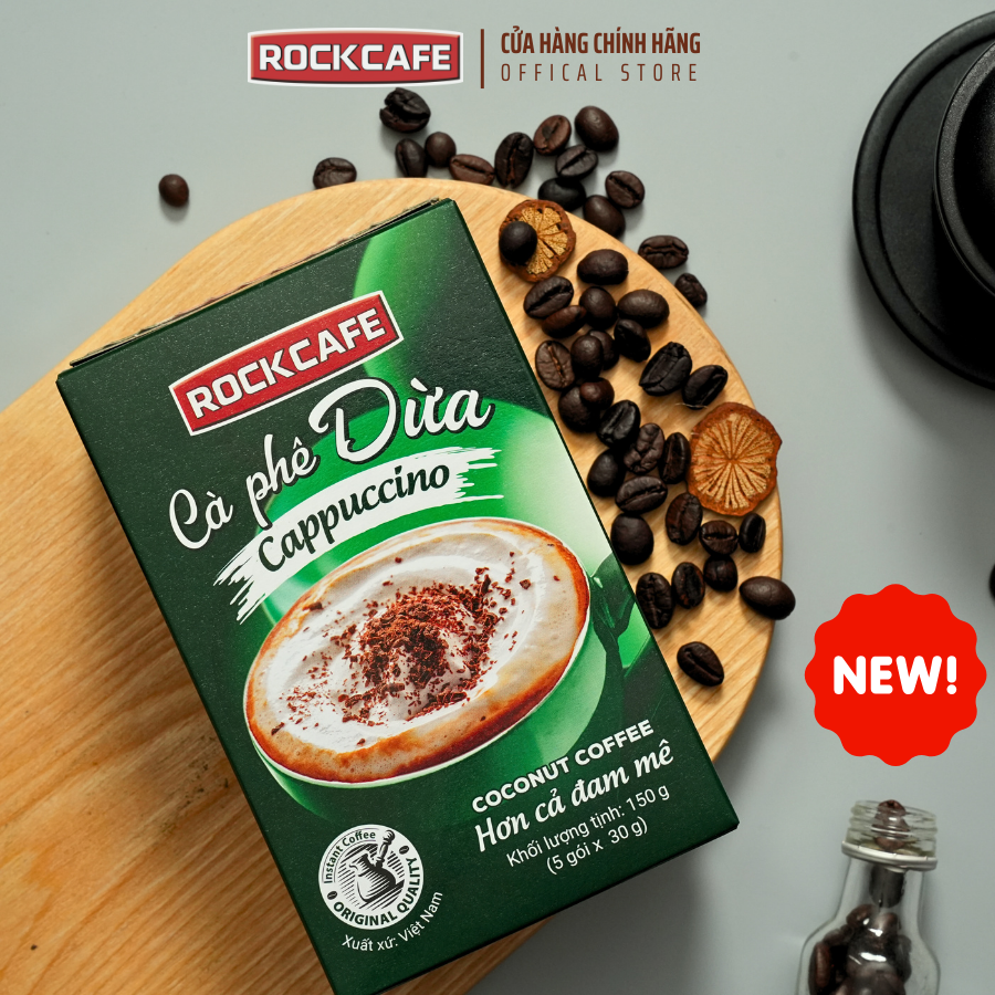 ROCKCAFE - CAPPUCCINO DỪA (5 gói x 30 gram) – RockCafe