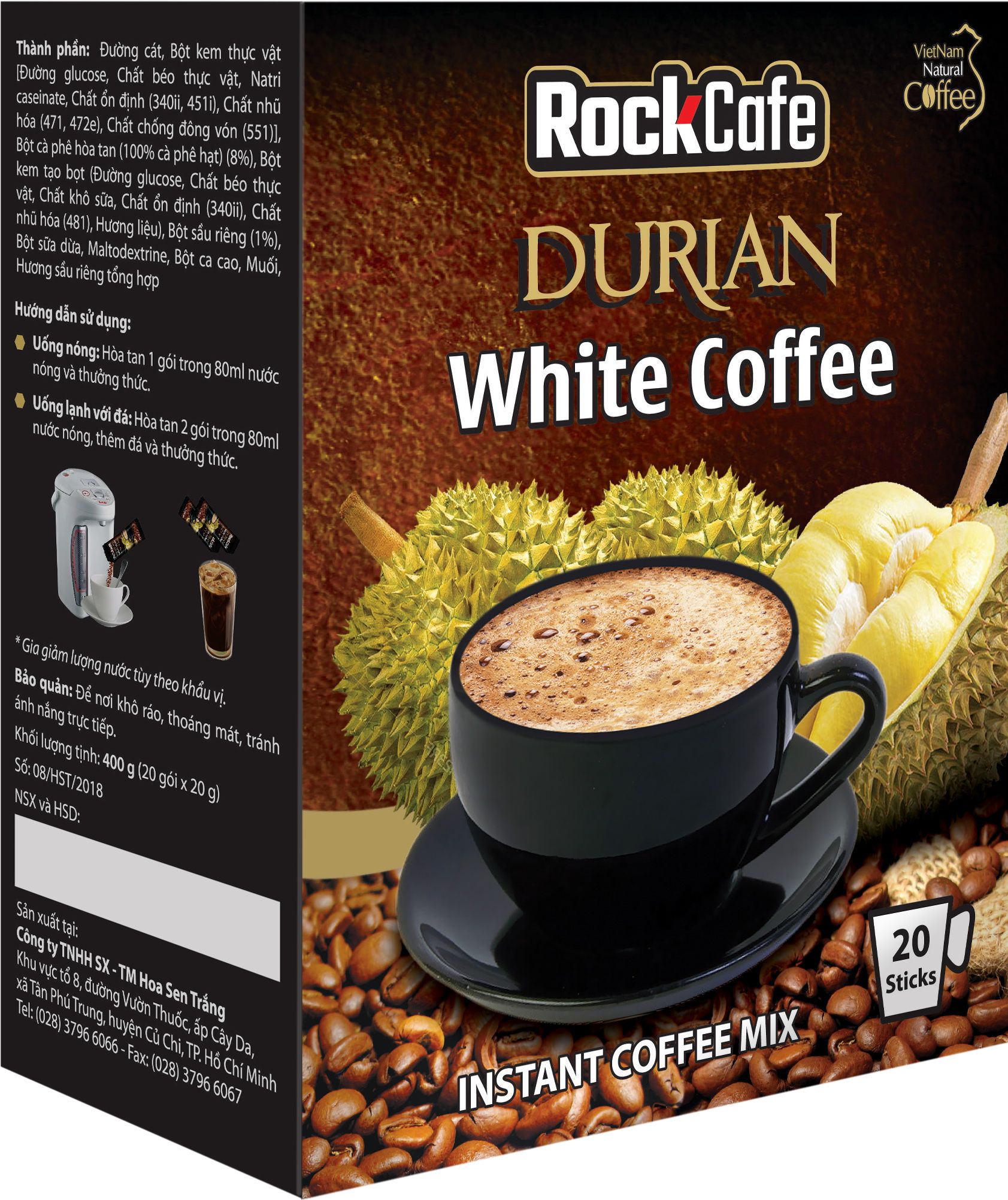 Cà phê Sầu riêng White Coffee – RockCafe