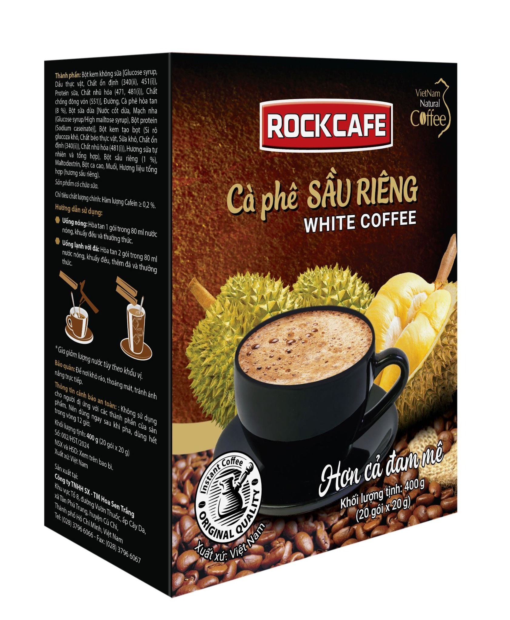 Cà phê Sầu riêng White Coffee – RockCafe