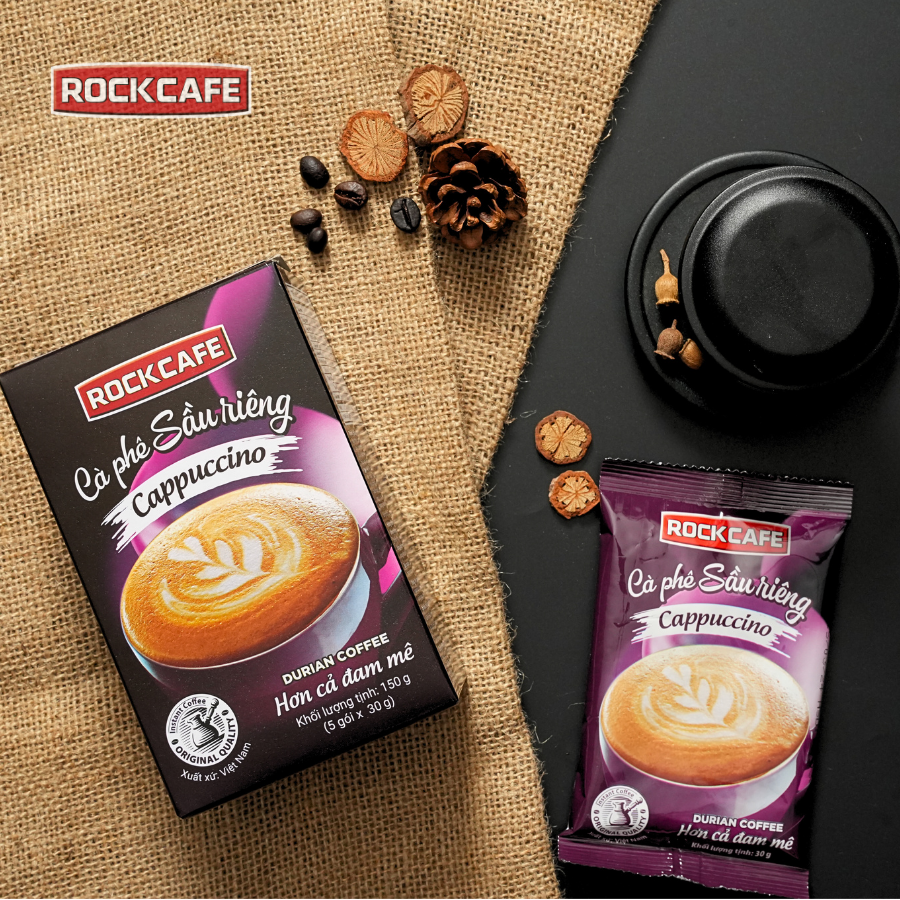 ROCKCAFE - CAPPUCCINO SẦU RIÊNG (5 gói x 30 gram) – RockCafe