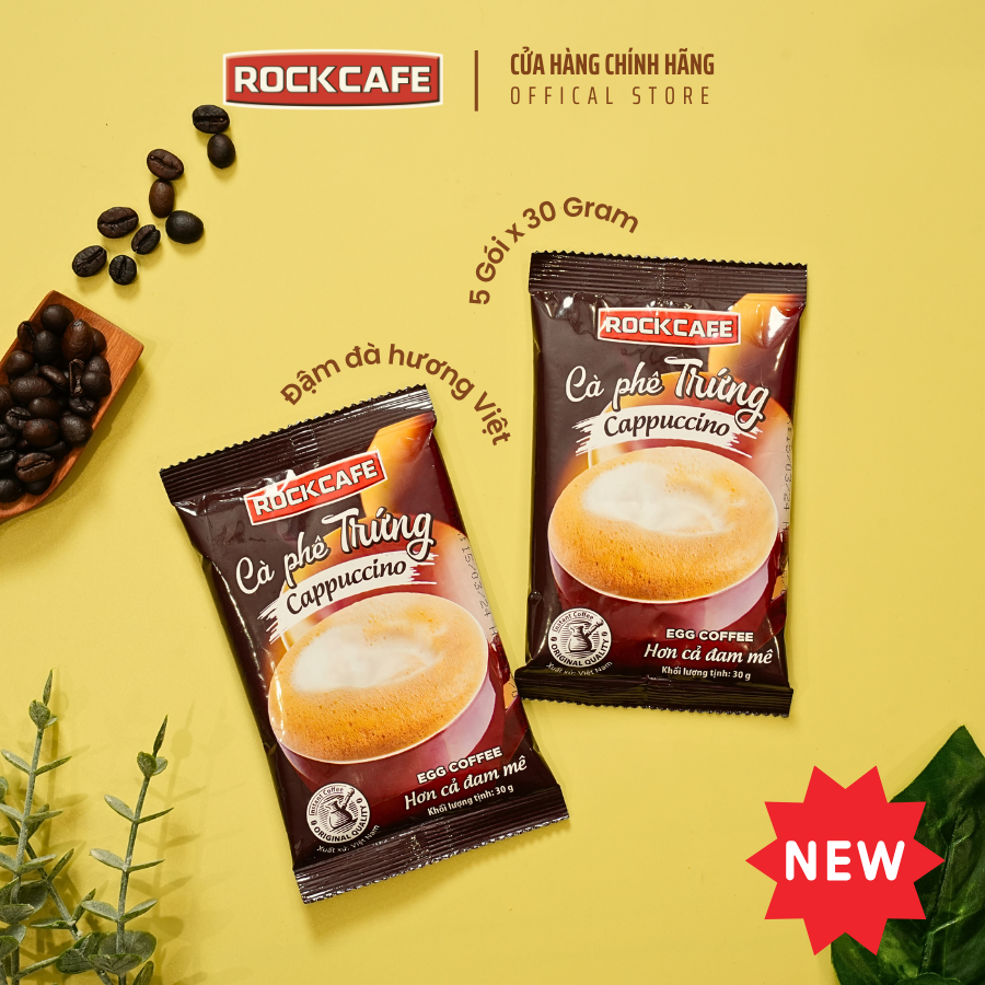ROCKCAFE - CAPPUCCINO TRỨNG (5 gói x 30 gram) – RockCafe