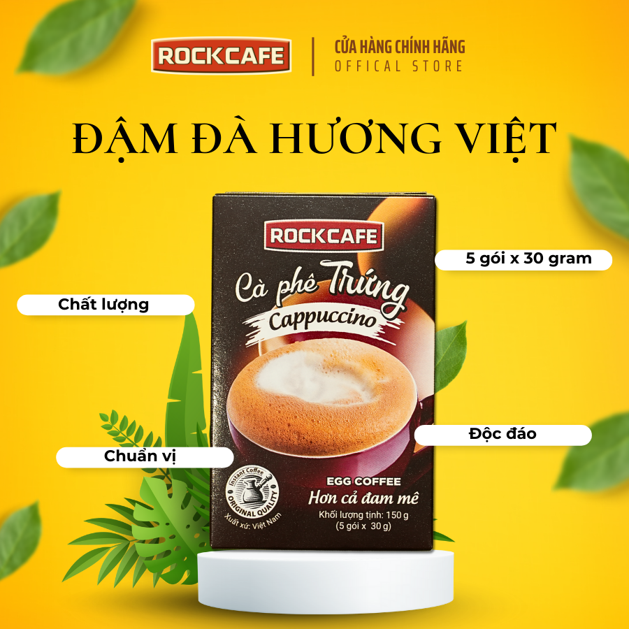 ROCKCAFE - CAPPUCCINO TRỨNG (5 gói x 30 gram) – RockCafe