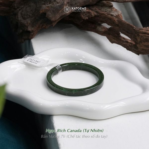 Vòng Khối Ngọc Bích Canada Cao Cấp Bản Vuông 7Li Dày 5 Ni 52(Nhận Chế ...
