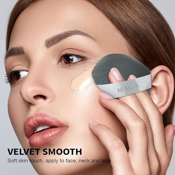 Mút Trang Điểm Kép Nền Và Phủ Hình Tam Giác Bằng Nhung MAGA Powder Puff ...