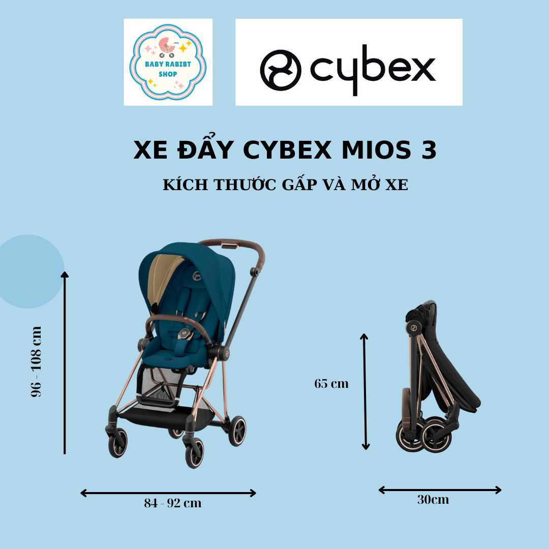 XE ĐẨY CYBEX MIOS 3 - Frame Rose Gold - Seat Pack Mountain Blue – Baby ...