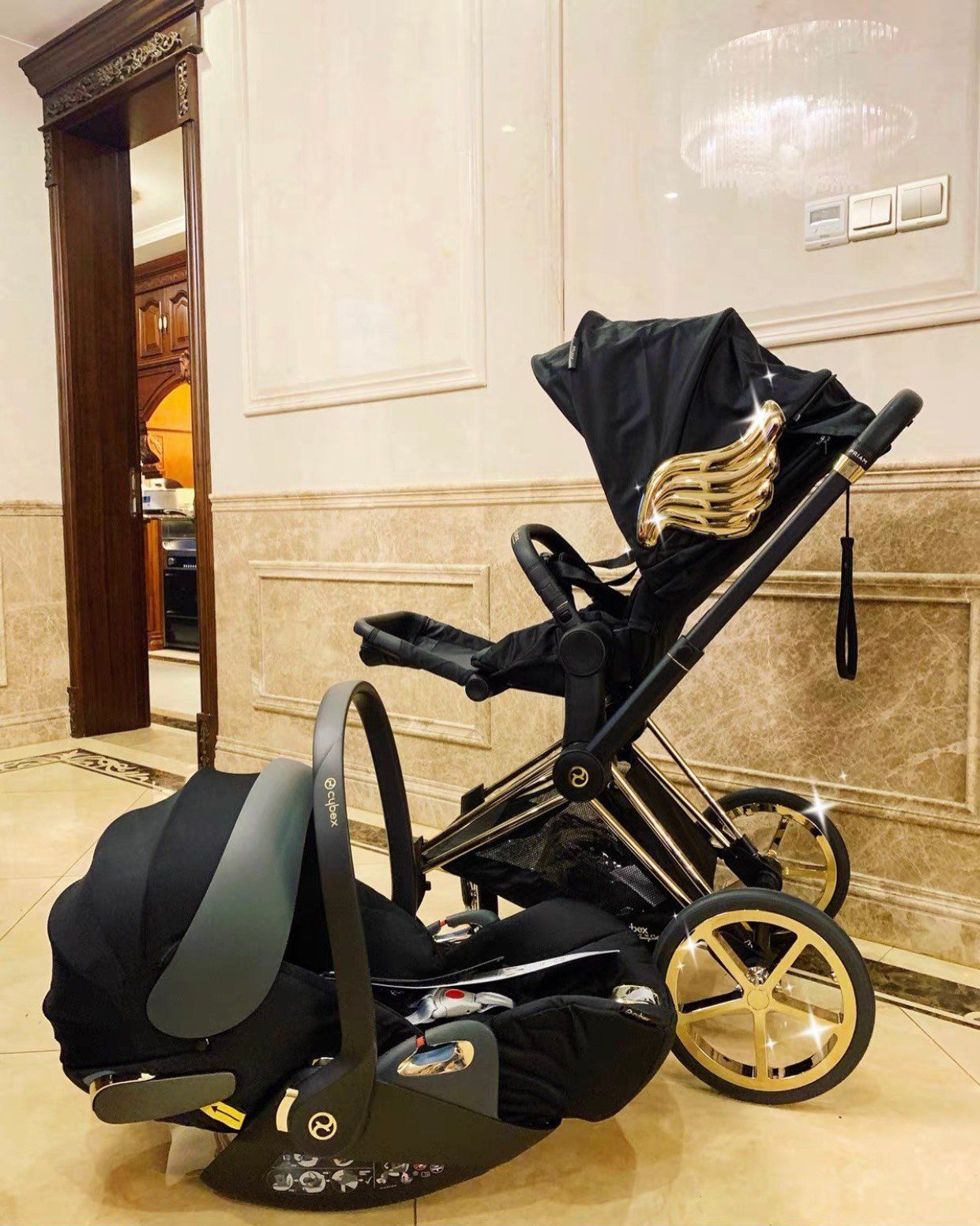 XE ĐẨY CYBEX PRIAM 4 - Frame Rose Gold - Seat Pack Jeremy Scott Wings ...