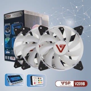 Bộ fan VSP V209C (KIT 5 fan led rgb + hub + remote)