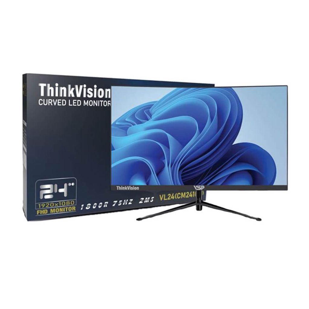 Màn hình cong VSP VL24 (CM2410Q)(24"/ FHD/ 75Hz/ 2Ms/ 1800R/ MÀU ĐEN)