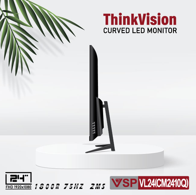 Màn hình cong VSP VL24 (CM2410Q)(24"/ FHD/ 75Hz/ 2Ms/ 1800R/ MÀU ĐEN)