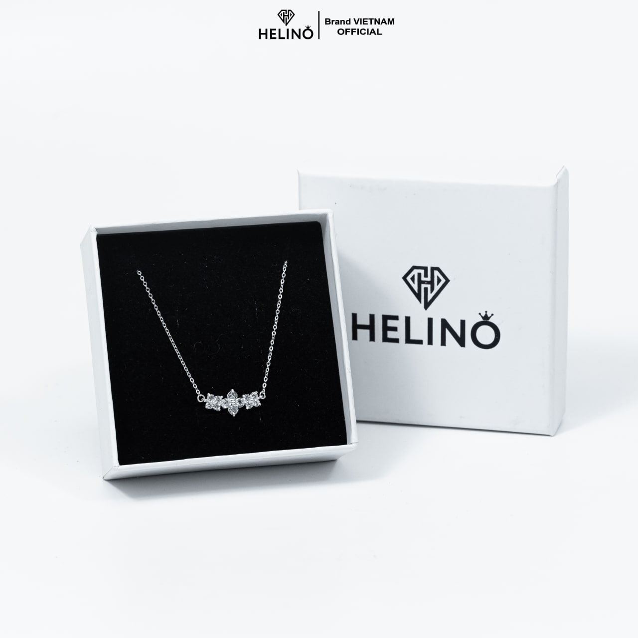 Dây chuyền bạc nữ HELINO dải hoa LILAC xinh xắn, phụ kiện thời trang C