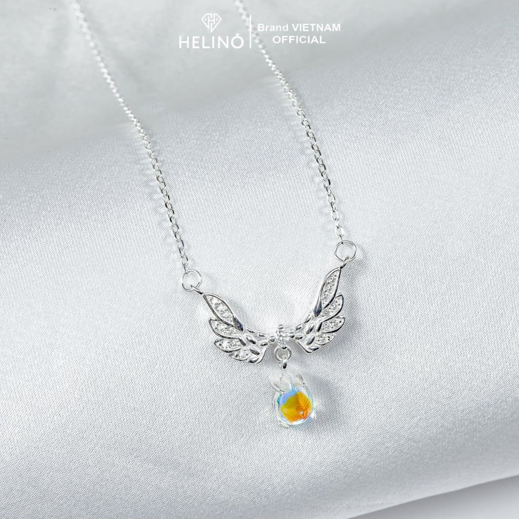 Dây chuyền bạc nữ HELINO cánh thiên thần đá Moonstone đổi màu, trang s
