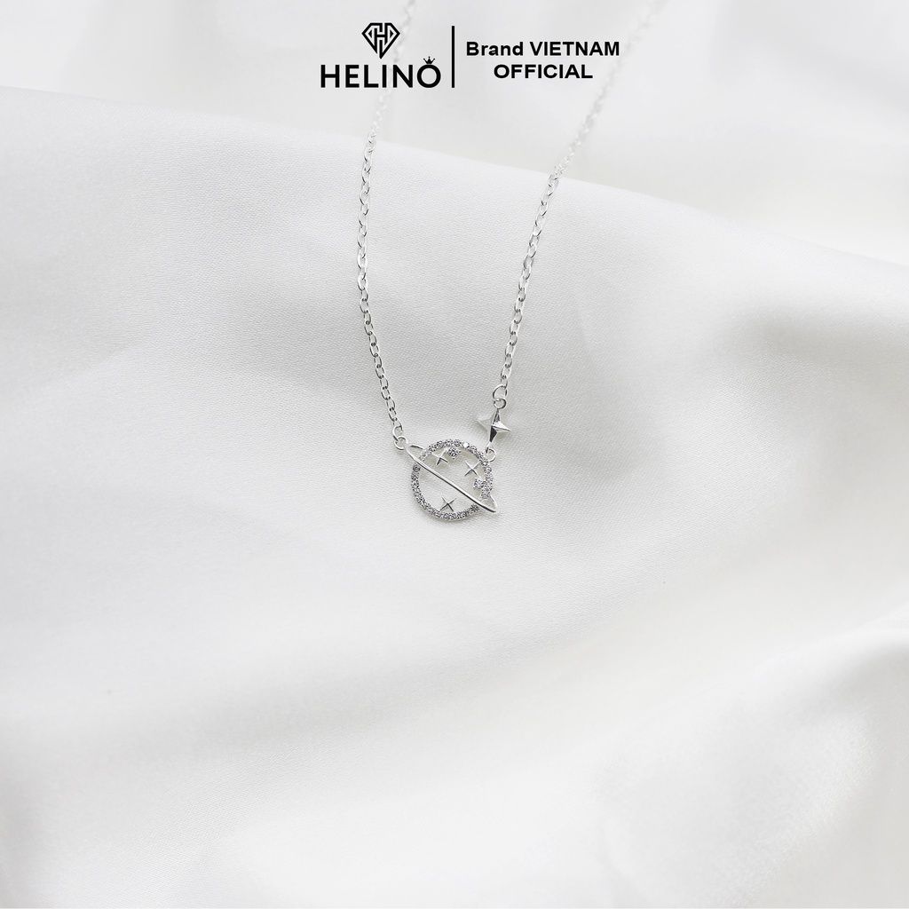 Dây chuyền bạc nữ HELINO hình tiểu hành tinh đính đá C30