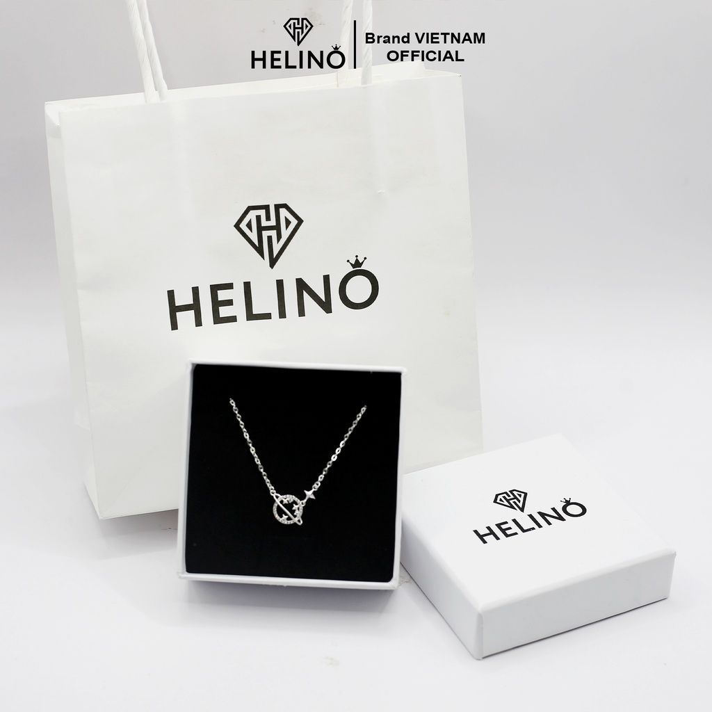 Dây chuyền bạc nữ HELINO hình tiểu hành tinh đính đá C30