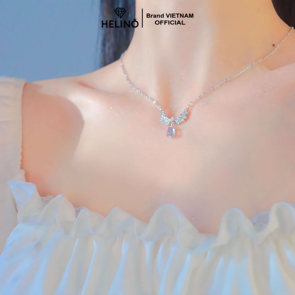 Dây chuyền bạc nữ HELINO cánh thiên thần đá Moonstone đổi màu, trang s