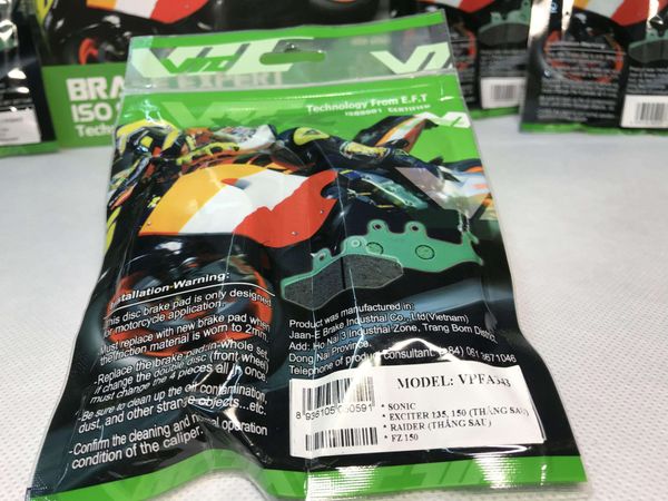 Bố Thắng Đĩa Trước Sonic, Sau Fz 150 (Hiệu VTC, Mã VPFA343) – Go2banh.com