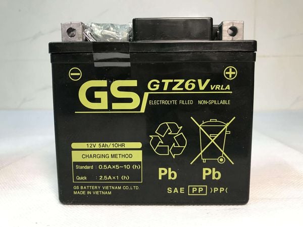 Bình Ắc Quy Khô GS GTZ6V Airblade 125, Winner, Vision từ 2014, Sh VN 1 ...