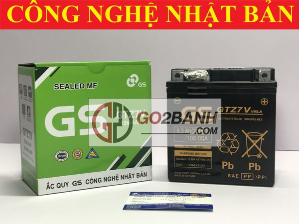 Bình ắc quy khô GS GTZ7V NVX155 12V-6.3Ah – Go2banh.com