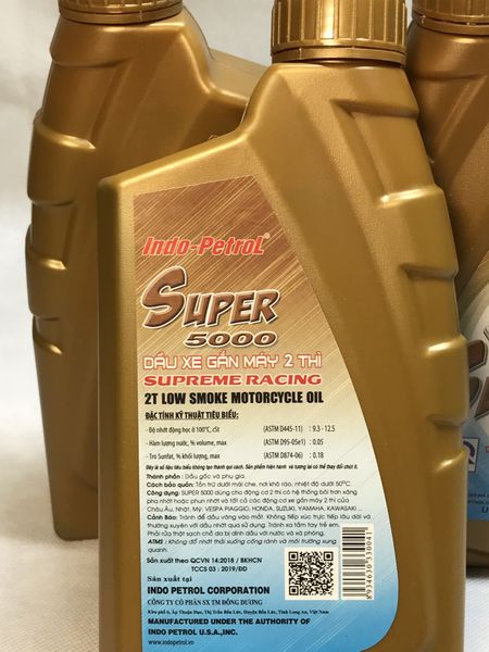 Nhớt Thơm Indo Petrol Super 5000 2T 1L (pha xăng có mùi thơm cho xe má ...