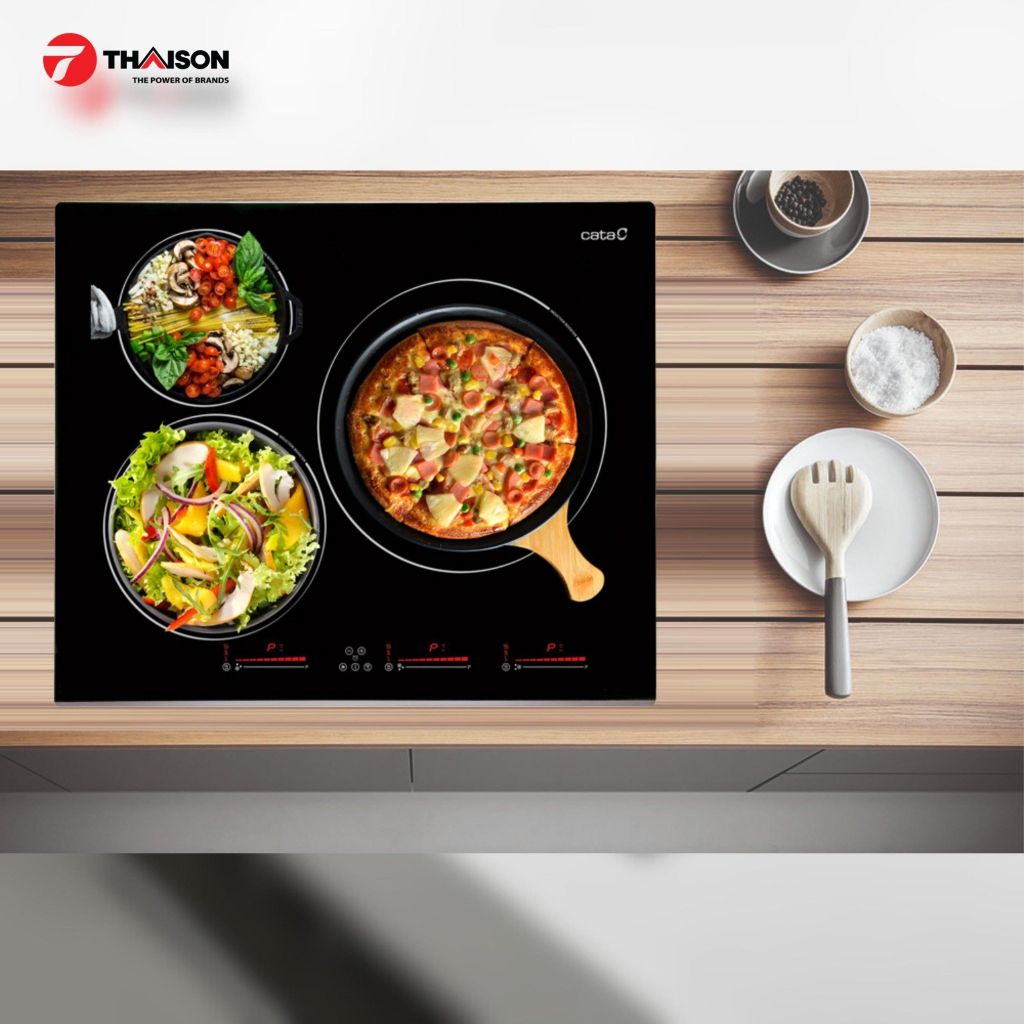 Bếp Từ 3 vùng nấu Cata INSB 6003 BK 7100W | Bepthaison.vn