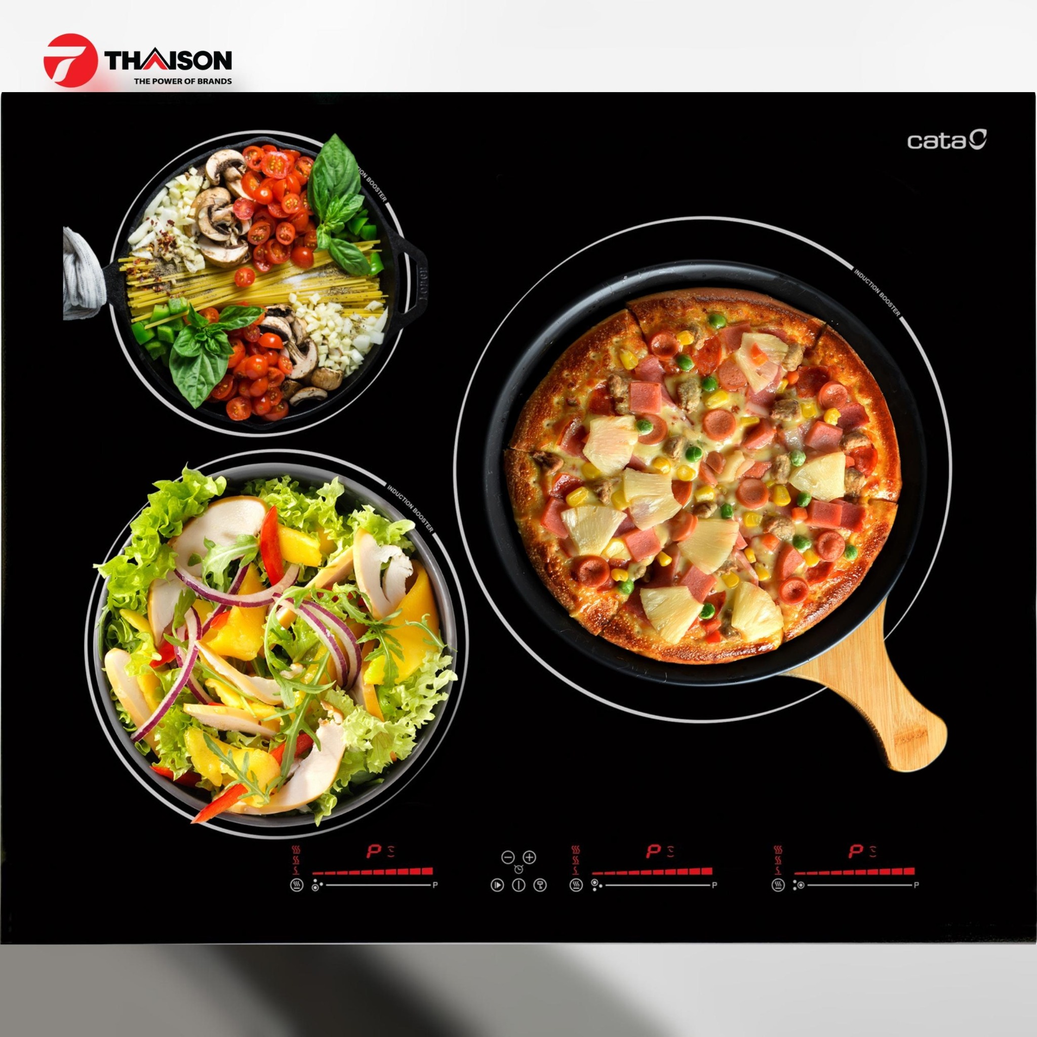 Bếp Từ 3 vùng nấu Cata INSB 6003 BK 7100W | Bepthaison.vn