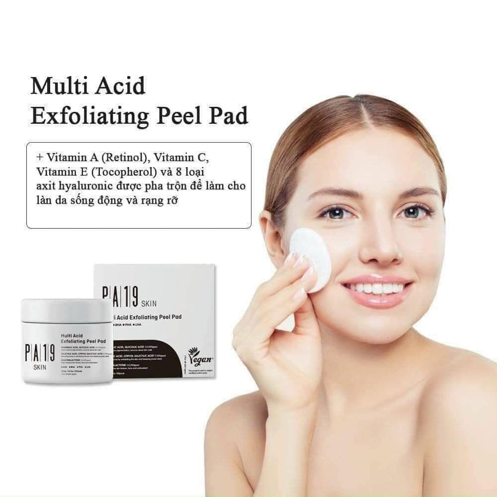 Toner Pad Tẩy Tế Bào Chết PA19 Skin Multi Acid Exfoliating Peel Pad hà ...
