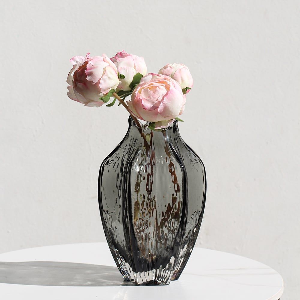 Irregular creative ash glass vase – Art of Living