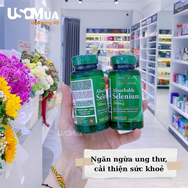 Viên Uống Hỗ Trợ Ngăn Ngừa Ung Thư PURITAN’S PRIDE Absorbable Selenium