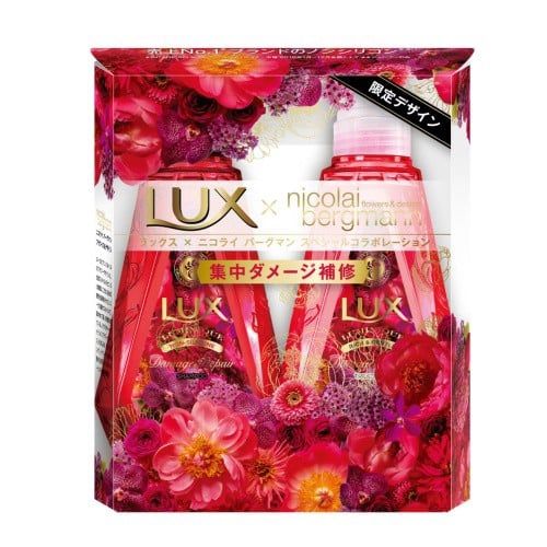 LUX- Set dầu gội, xả Luminous màu đỏ dưỡng tóc hư tổn (450g+450g) – Siêu Thị Nhật Bản