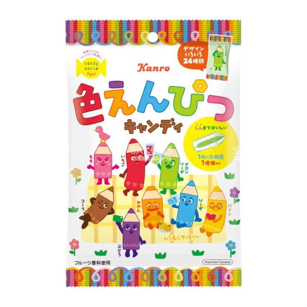 KANRO- Kẹo Candy hình bút chì 6 chiếc 80g – Siêu Thị Nhật Bản