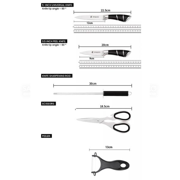 UTAKI- Set dao 9 món (Đỏ) – Siêu Thị Nhật Bản