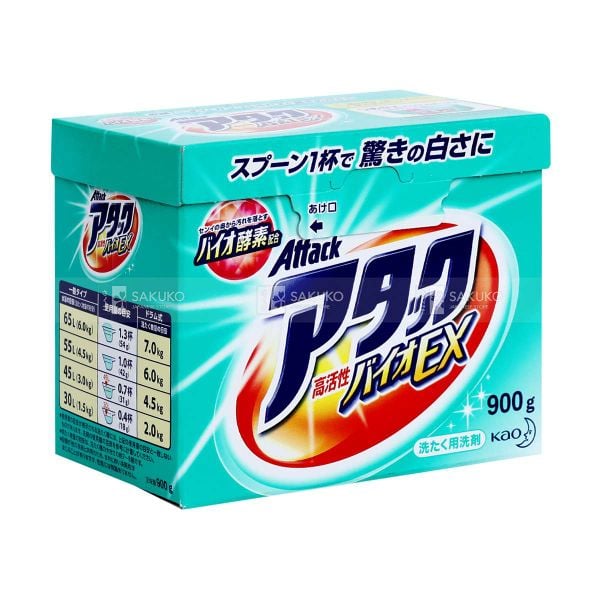 KAO- Bột giặt Attack Bio EX đánh bay vết bẩn 900g – Siêu Thị Nhật Bản