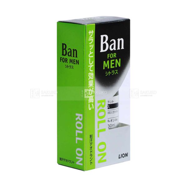 LION- Lăn khử mùi diệt khuẩn BAN không mùi 30ml FOR MEN – Siêu Thị Nhật Bản