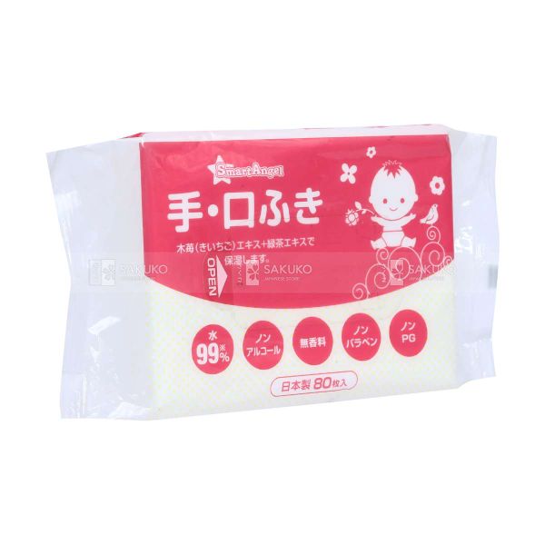 NISHIMATSUYA- Khăn ướt Smart Angel- Màu hồng 80 tờ – Siêu Thị Nhật Bản