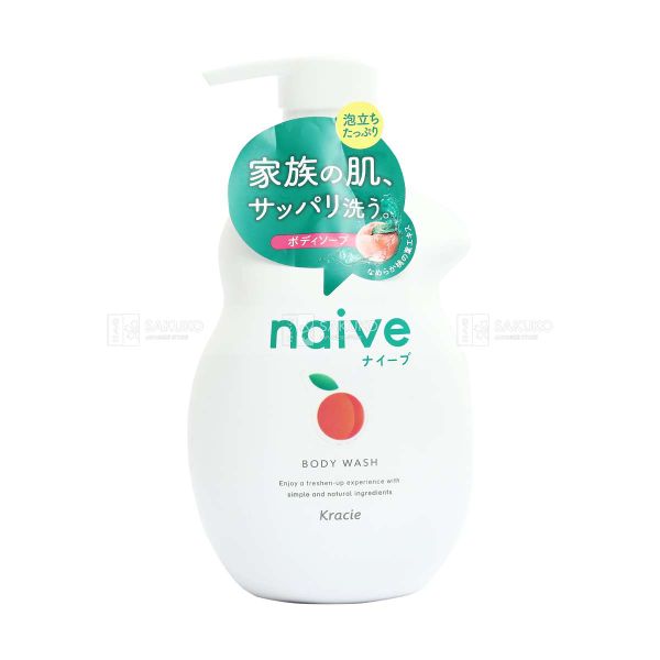 KRACIE- Sữa tắm Naive chiết xuất lá đào dùng cho cả gia đình (530ml) – Siêu Thị Nhật Bản