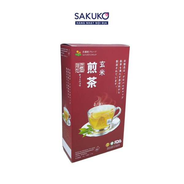 SATOEN- Hộp trà Sencha Genmai An Khang 2,5gx20 túi – Siêu Thị Nhật Bản