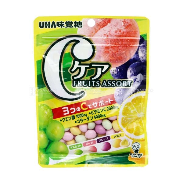 UHA MIKAKUTO- Kẹo dẻo bổ sung C và collagen 60g – Siêu Thị Nhật Bản