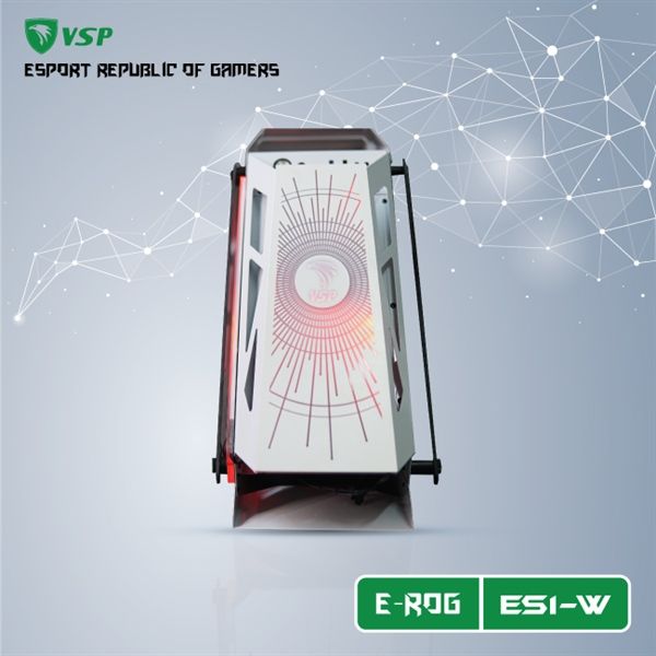 Thùng máy Case VSP ESPORT ROG ES1 Gaming (No Fan) (Trắng)