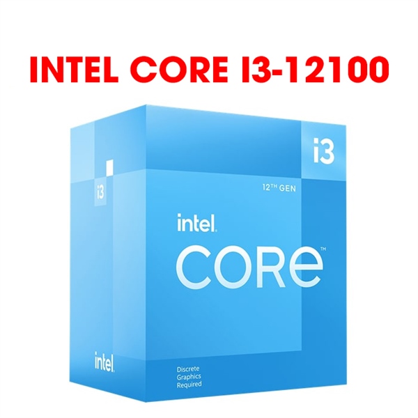 CPU i3 12100 (Intel LGA1700 - 4 Core - 8 Thread - Base 3.3Ghz - Turbo