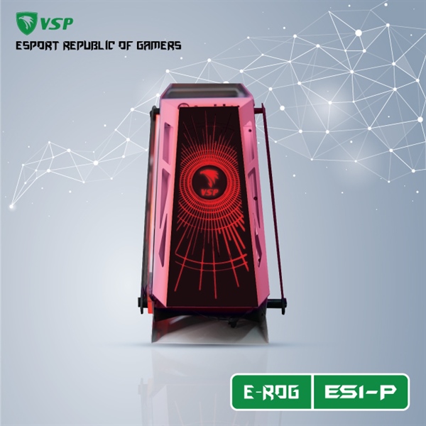 Thùng Case VSP ESPORT ROG ES1 Gaming Hồng (No Fan) Mới