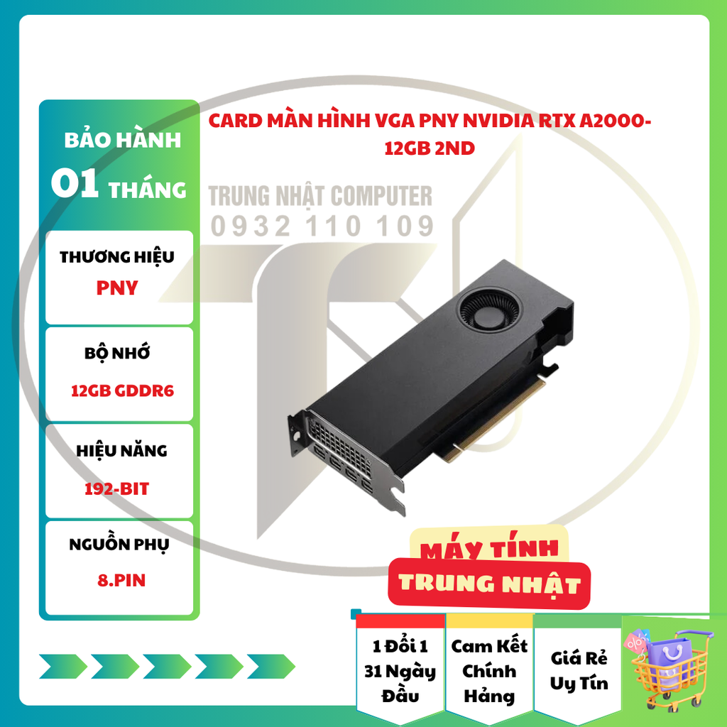 Card Màn Hình VGA PNY NVIDIA RTX A2000 12GB