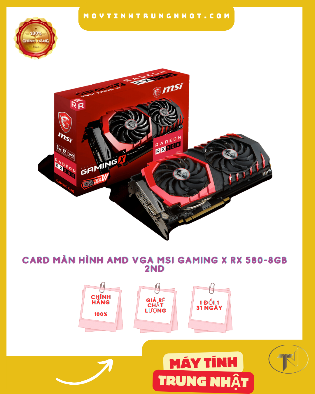 VGA Msi Gaming X RX 580-8Gb