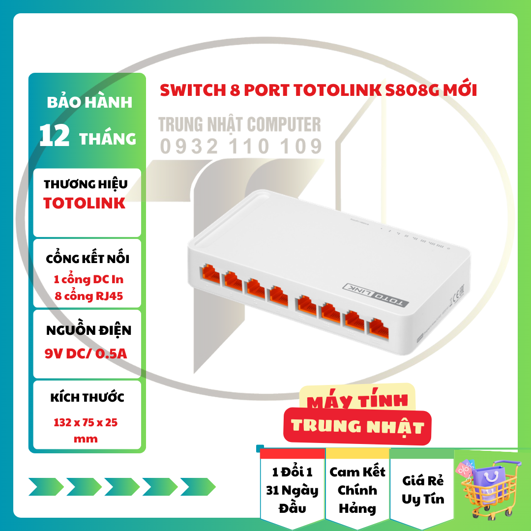 Switch 8 Port TOTOLINK S808G