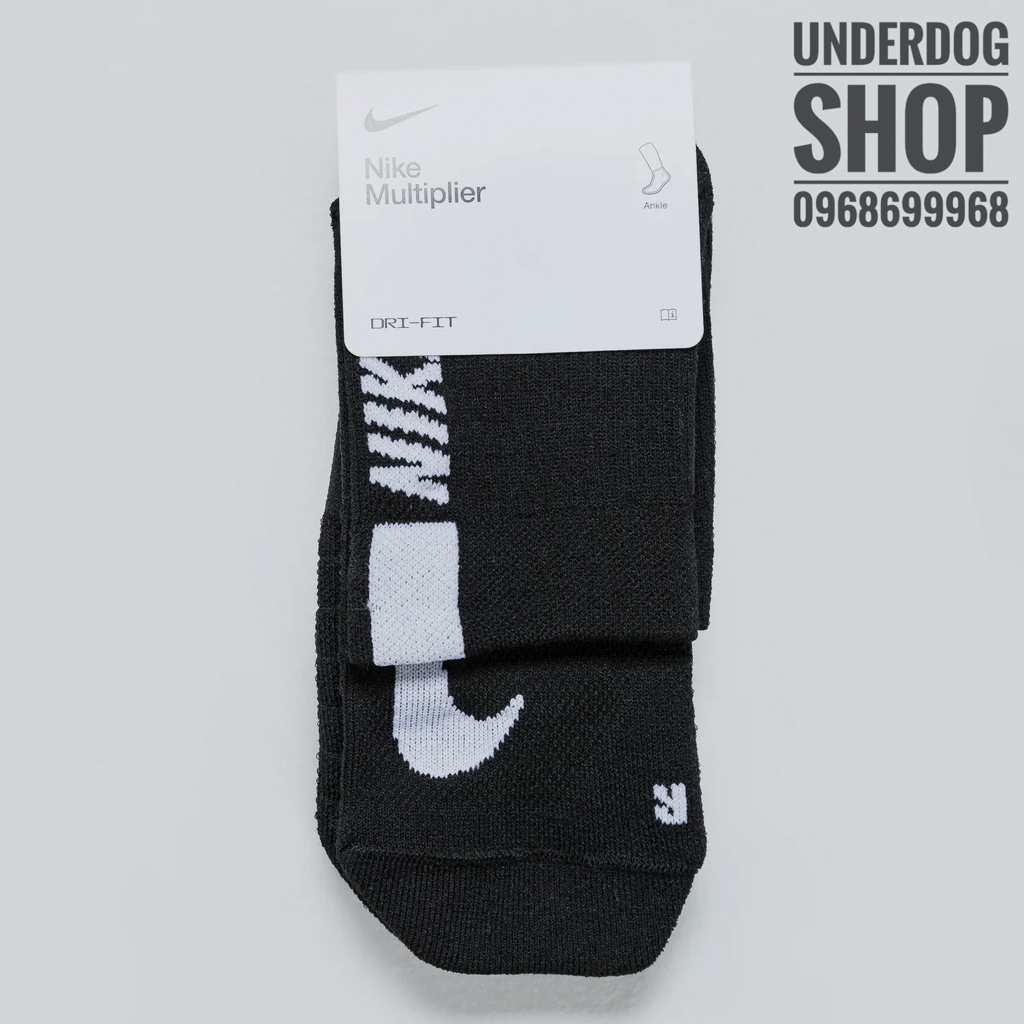 Tất chạy Nike Running Ankle Socks màu đen