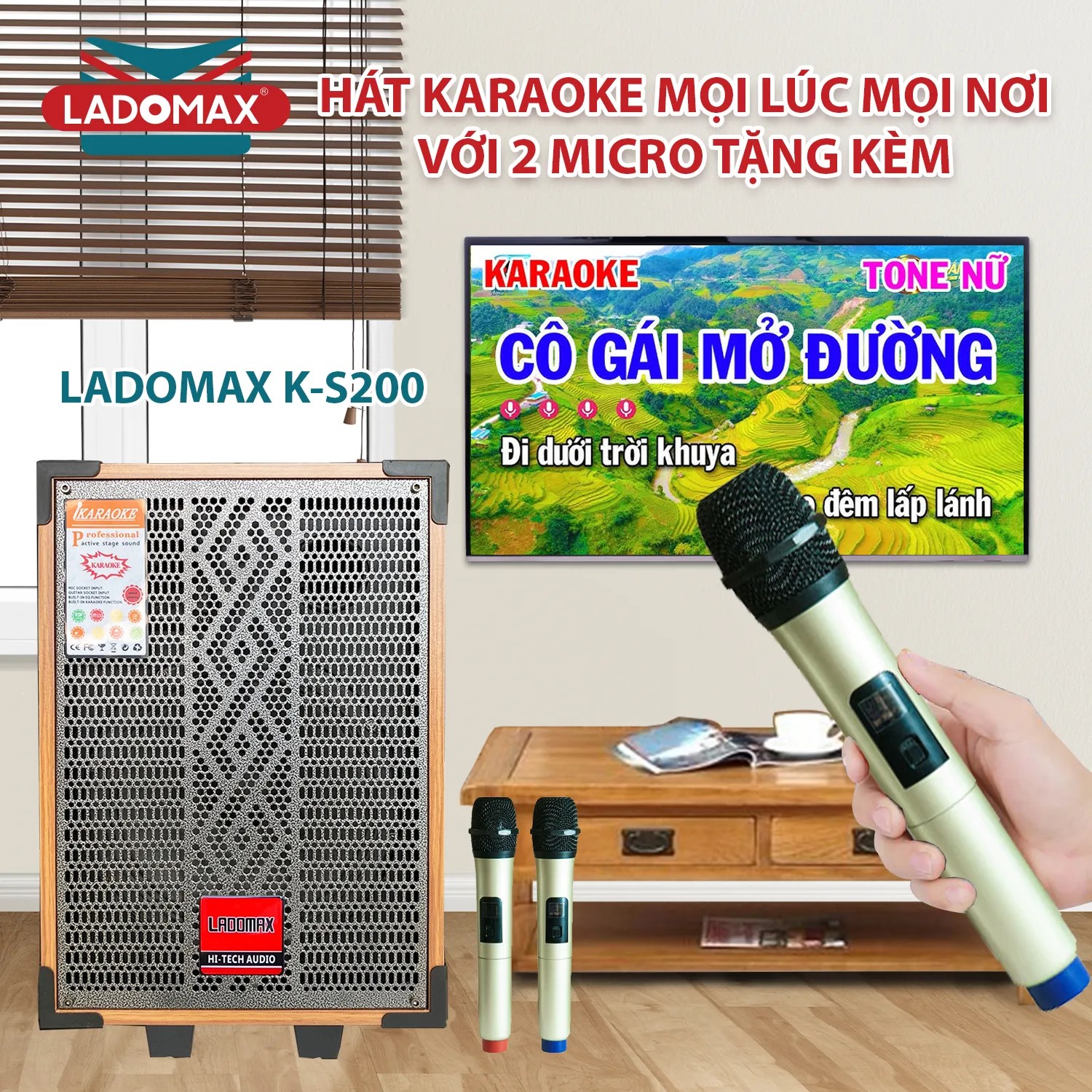 Loa Karaoke di động Ladomax K-S200 (2 tấc đơn) Ladomax Vietnam