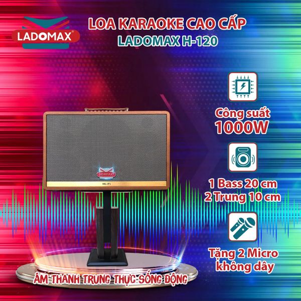 Loa Karaoke xách tay Cao Cấp Ladomax H-120 Ladomax Vietnam