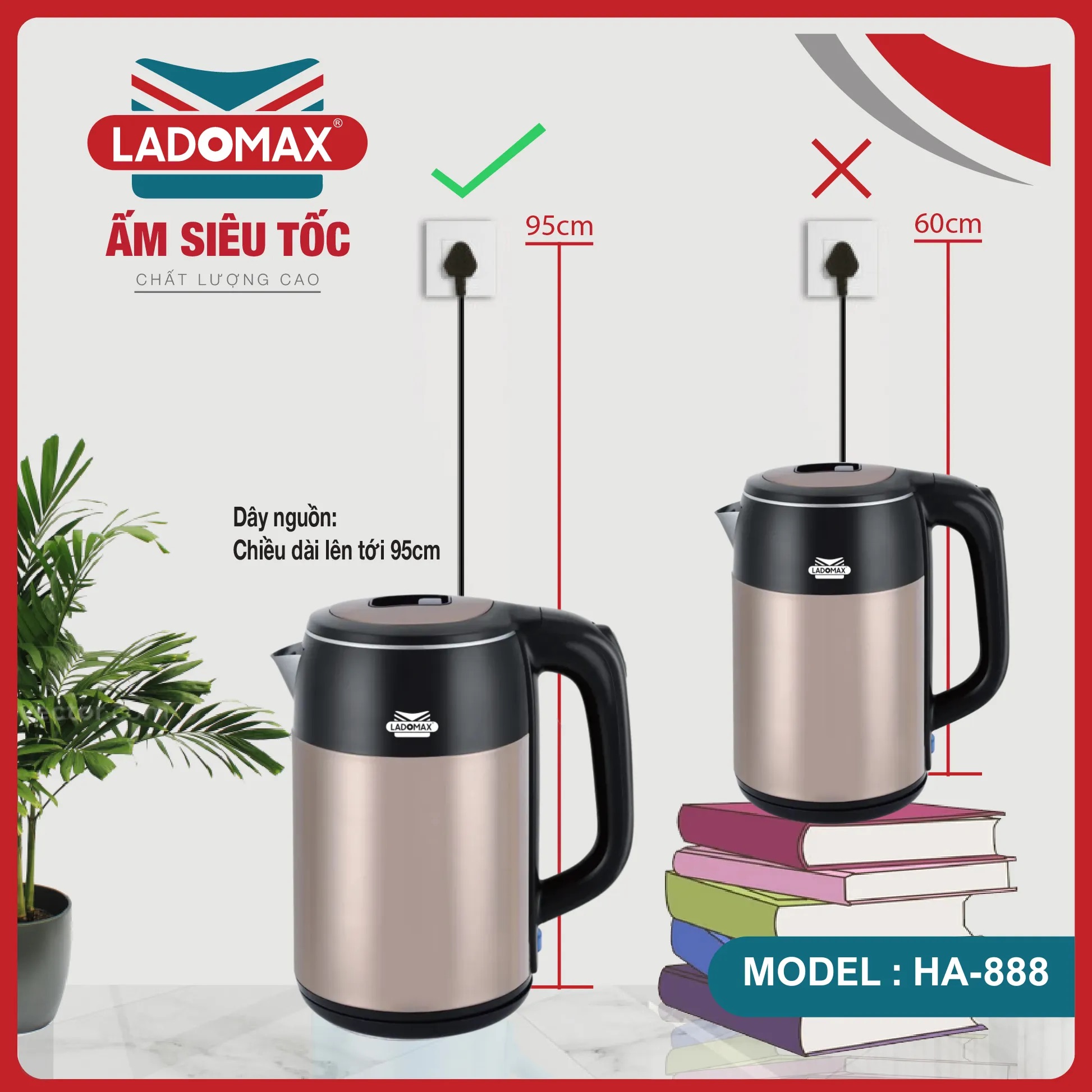 ẤM ĐUN SIÊU TỐC LADOMAX HA-888 Ladomax Vietnam