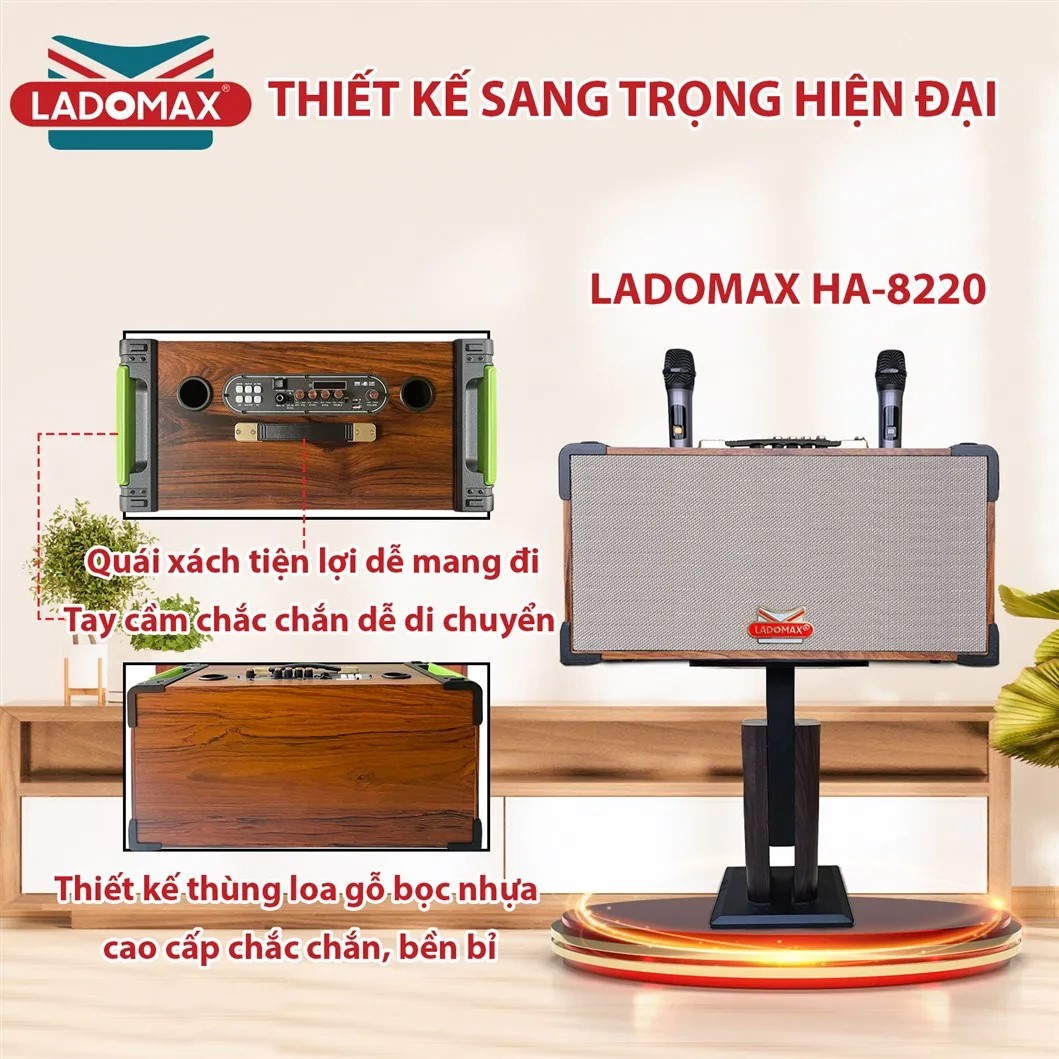 Loa Karaoke xách tay Cao Cấp HA-8220 Ladomax Vietnam