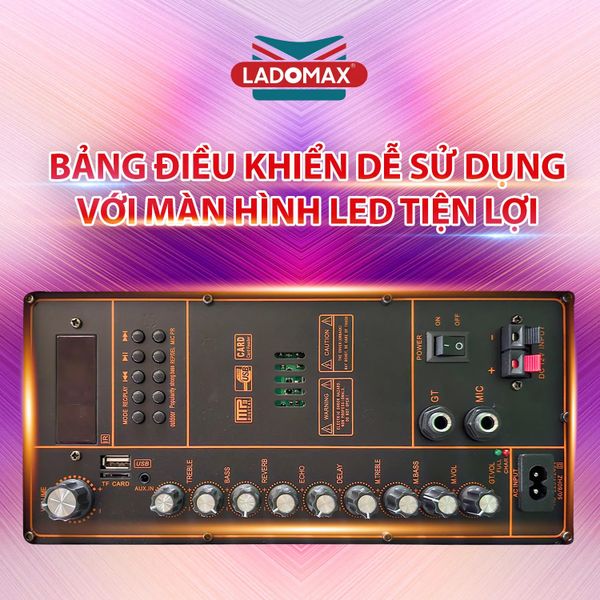 Loa kéo karaoke 4.0 tấc Ladomax K-TP416(DSP) Ladomax Vietnam