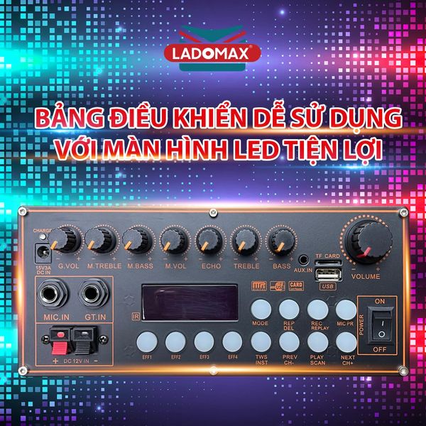 Loa kéo karaoke 3,0 tấc Ladomax K-S302 Ladomax Vietnam