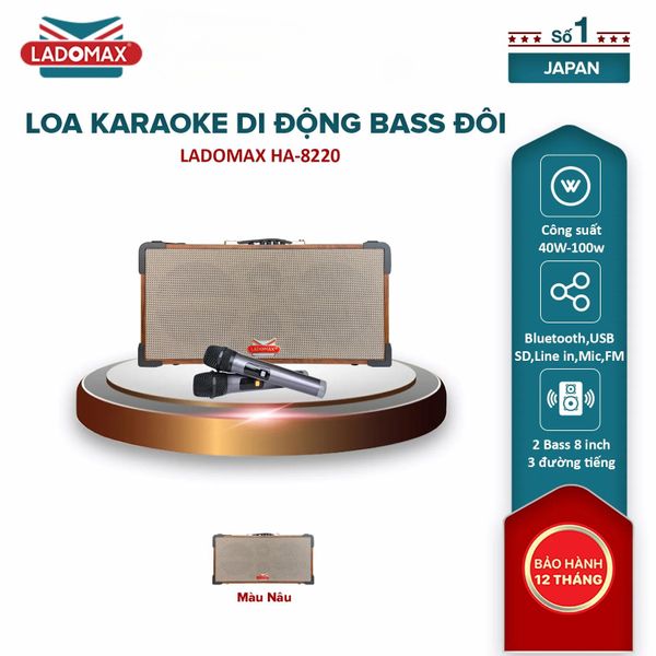 Loa Karaoke xách tay Cao Cấp HA-8220 Ladomax Vietnam